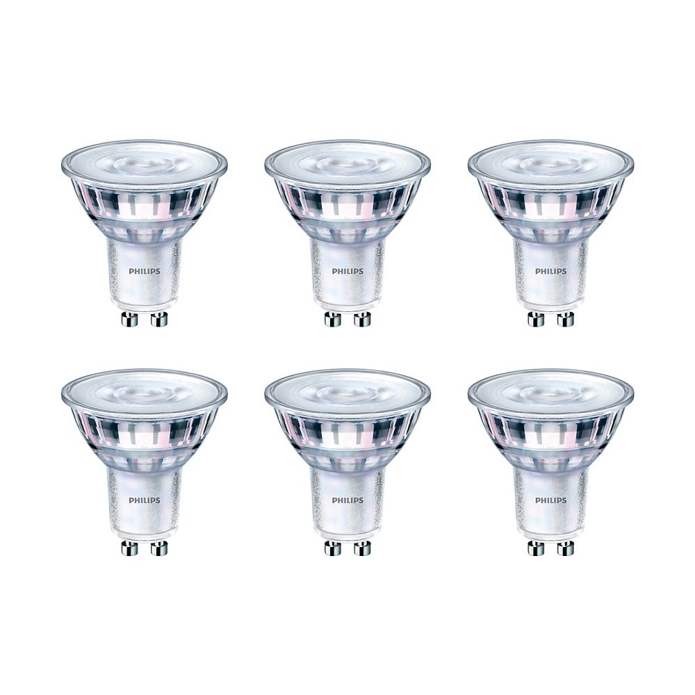 Philips Led 50w Gu10 Glass Bright White 3000k 6 Pack Energy Star