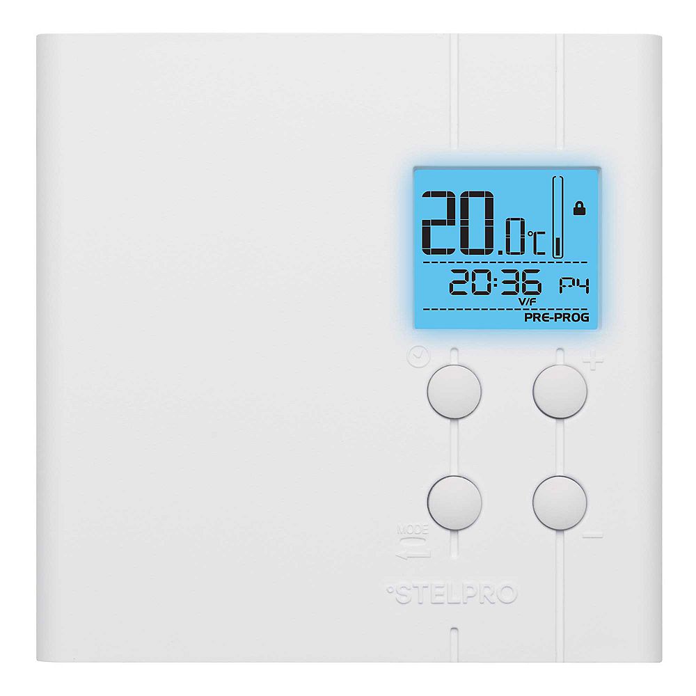 STELPRO thermostat élect. à prog. multiple rétroéclairé 4000w/240v ...