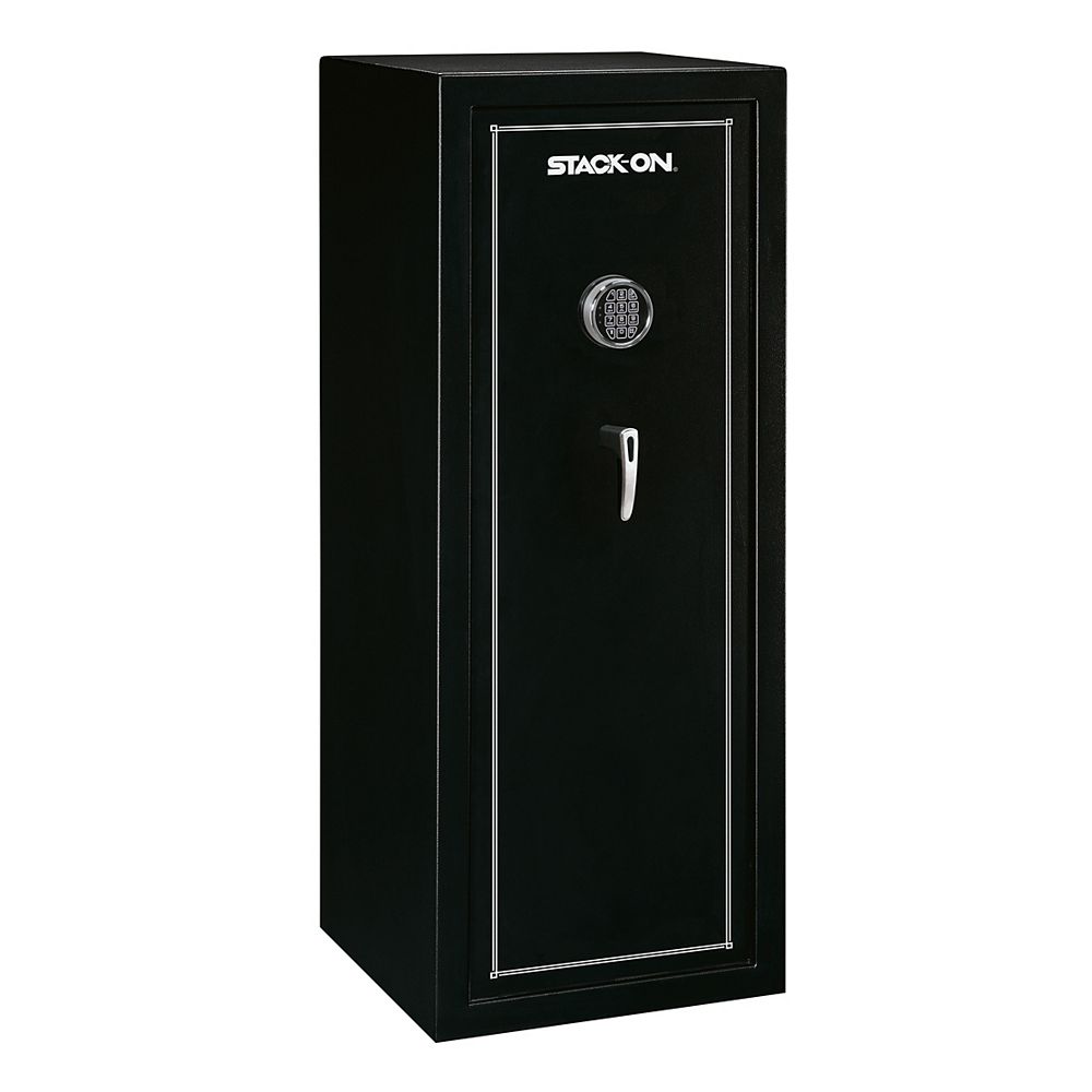 Stack On 16-Gun Firearm Safe with Electronic Lock in Matte Black | The ...