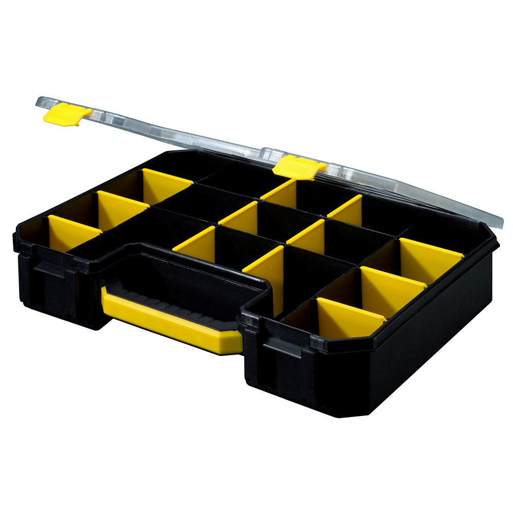 Stack On 17-Compartment Deluxe Small Parts Organizer in Yellow | The ...