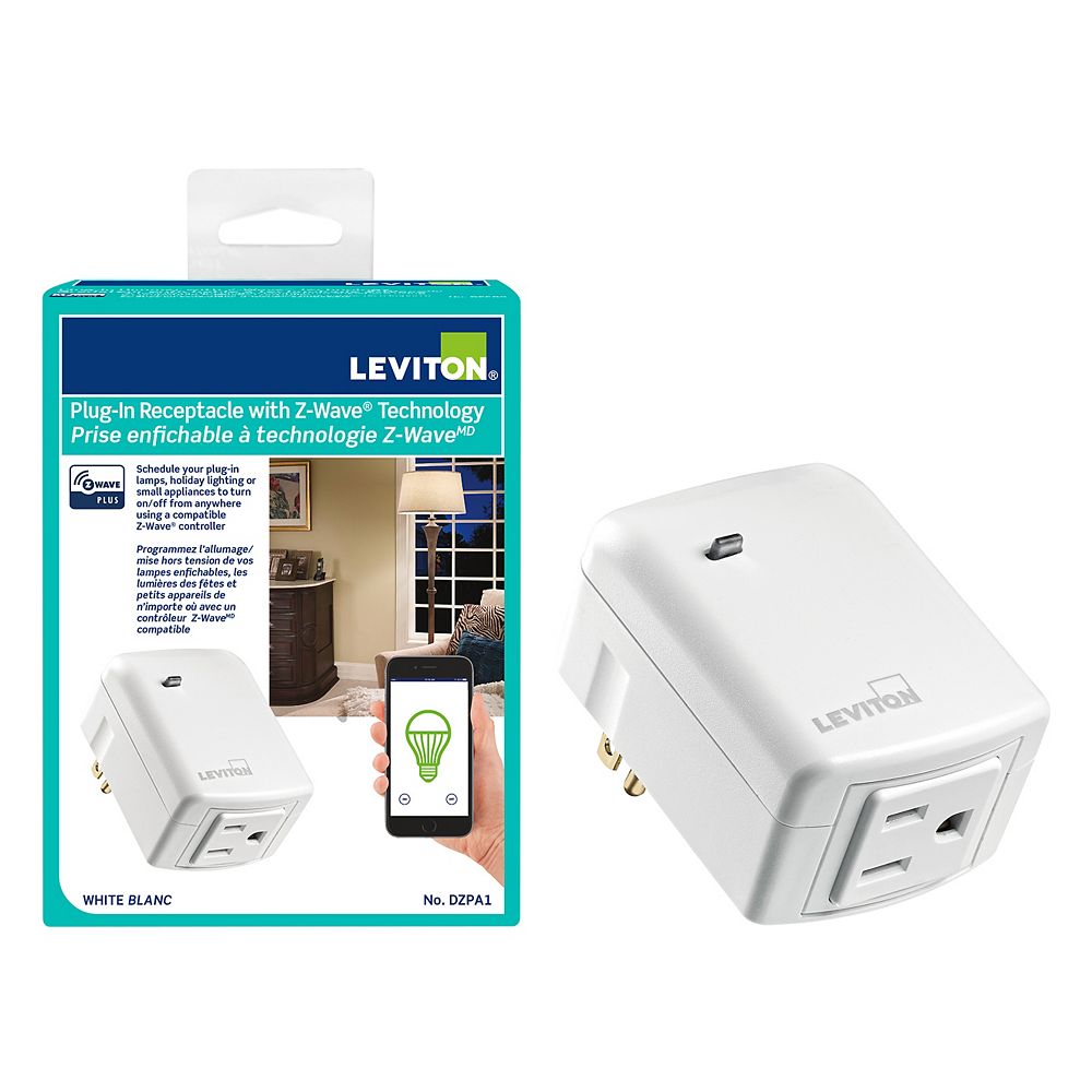 Leviton Z-Wave Enabled 15 Amp Scene Capable Plug-In Appliance Module ...
