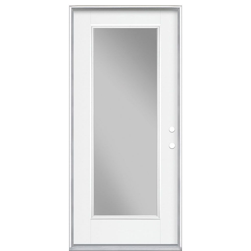 Masonite 36 inch x 80-inch x 4-9/16 Clear 1 Lite Low-E LH | The Home ...