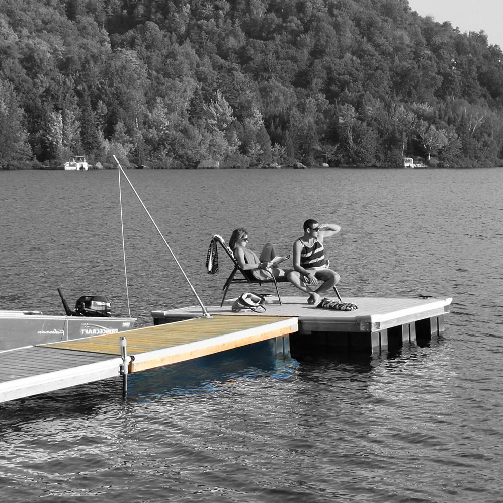 Multinautic Semi-Floating Wood Dock Kit | The Home Depot Canada