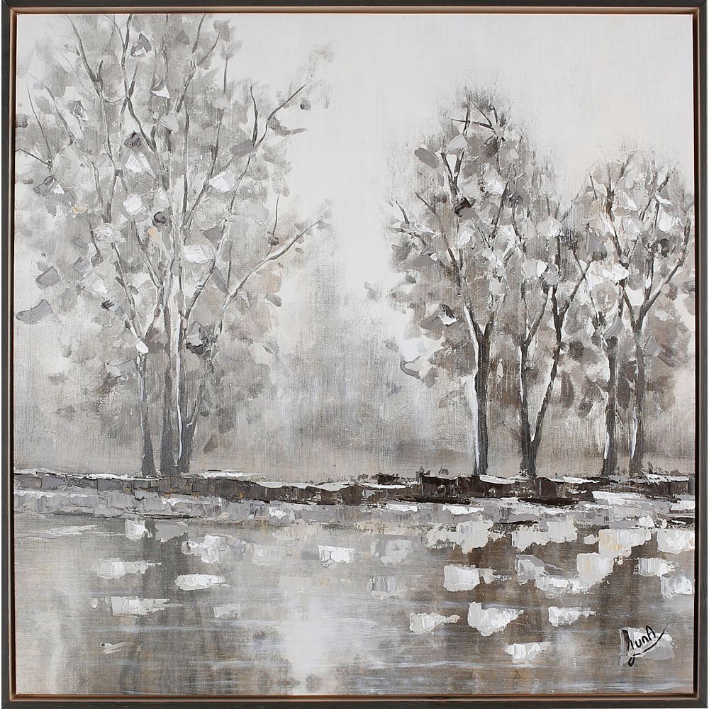 Art Maison Canada Gray Trees by Luna M. Framed Painting Print on ...