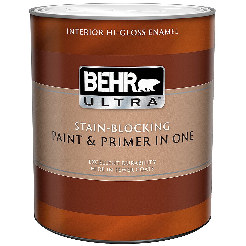 BEHR ULTRA ULTRA Peinture et apprêt en un intérieur émail très brillant ...
