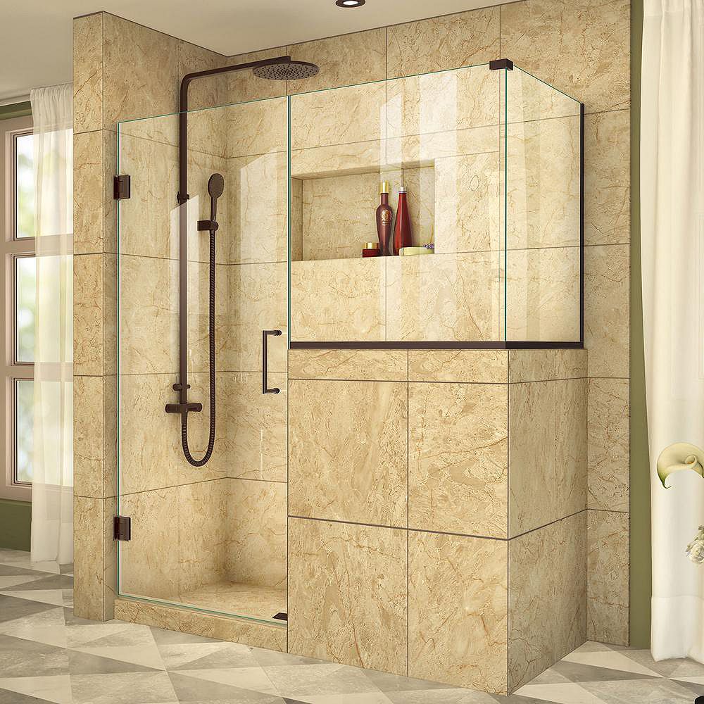 Dreamline Unidoor Plus 54 Inch X 40 3 8 Inch X 72 Inch Frameless Pivot