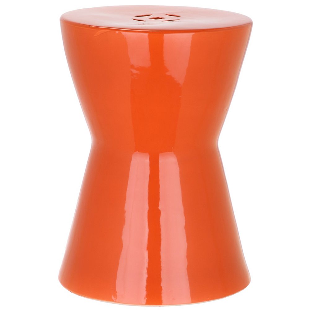 Safavieh Liana Garden Stool in Orange | The Home Depot Canada