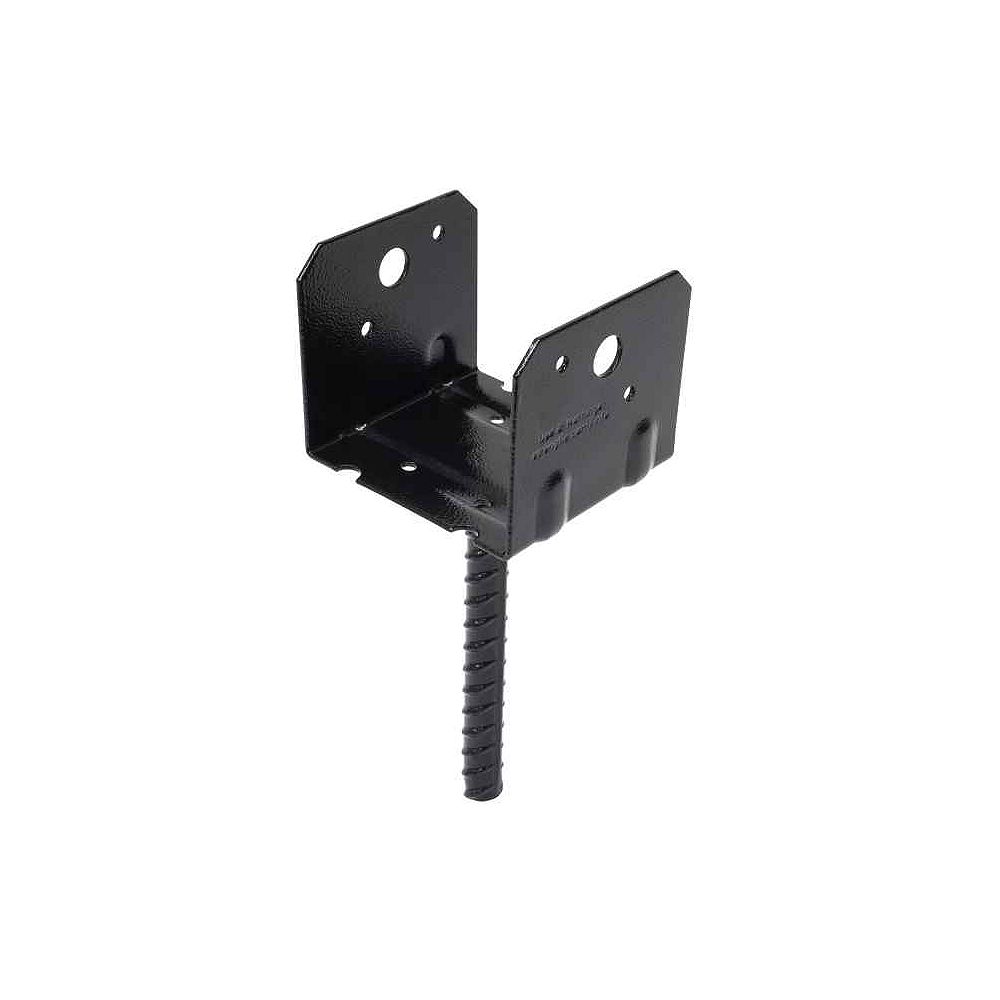 Simpson Strong-Tie RCPS Black Powder-Coated HDG Rebar Carport Saddle ...