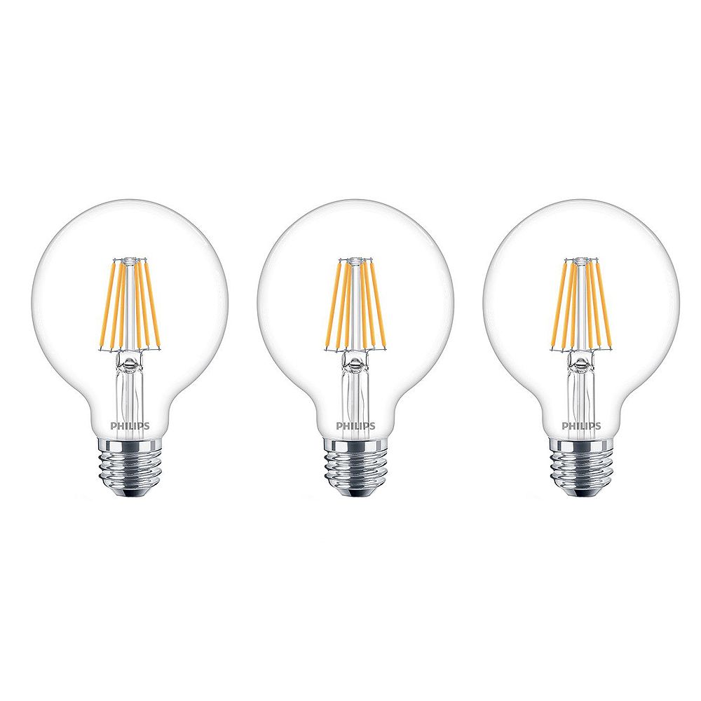 Philips 40W Equivalent Soft White WarmGlow Clear Glass G25 Globe LED ... Philips 40W Equivalent Soft White WarmGlow Clear Glass G25 Globe LED ...