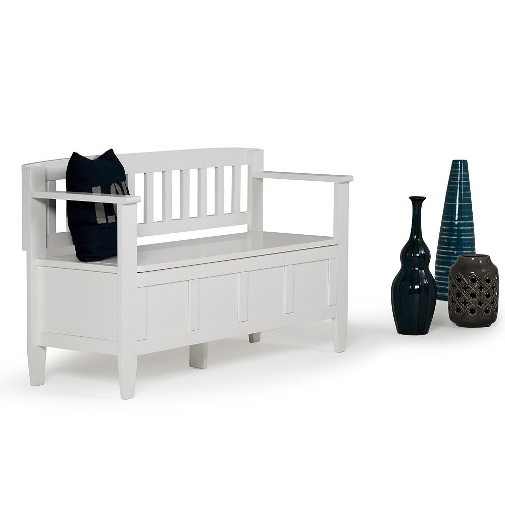 Simpli Home Brooklyn Entryway Storage Bench | The Home Depot Canada
