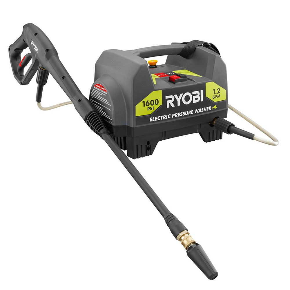 RYOBI Appareil de nettoyage à pression électrique, 1 600 lb/po², 1,2 ...