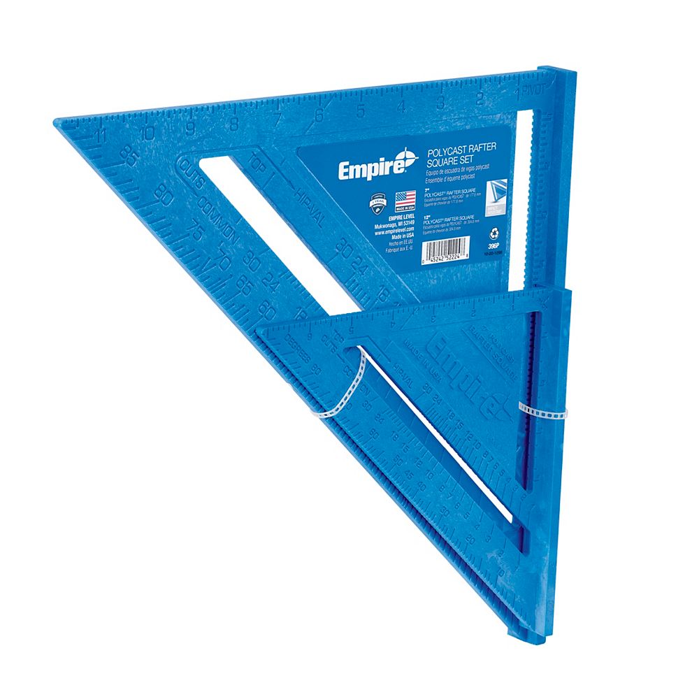 Empire 7-Inch and 12-Inch Polycast Rafter Square Set (2-Tool) | The ...