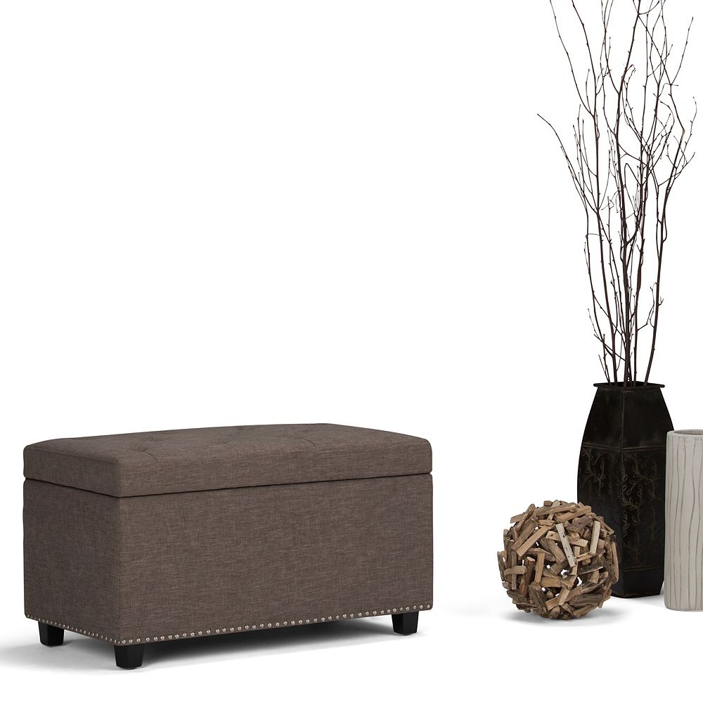 Simpli Home Storage Ottoman Bench | The Home Depot Canada