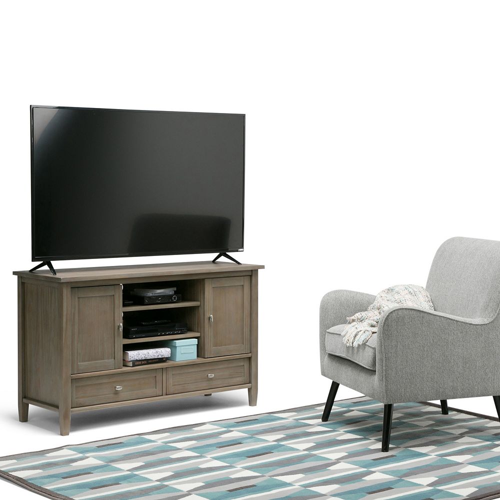 Simpli Home Warm Shaker TV Media Stand | The Home Depot Canada