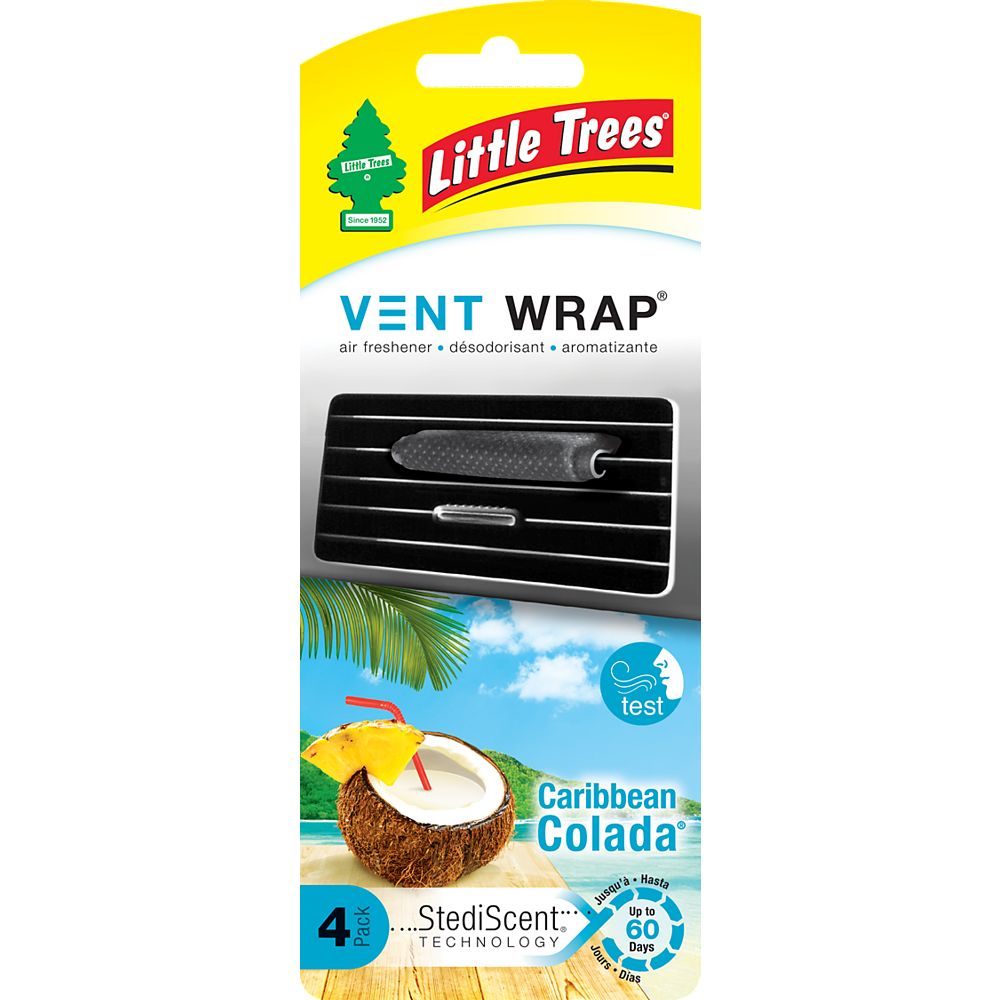 Little Trees Vent Wrap, Caribbean Colada, 4-packs | Home Depot Canada