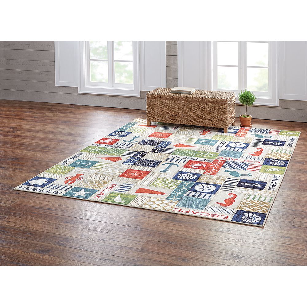 Mohawk Home Ocean Panel Royal 8 ft. x 10 ft. Indoor Area Rug | The Home ...