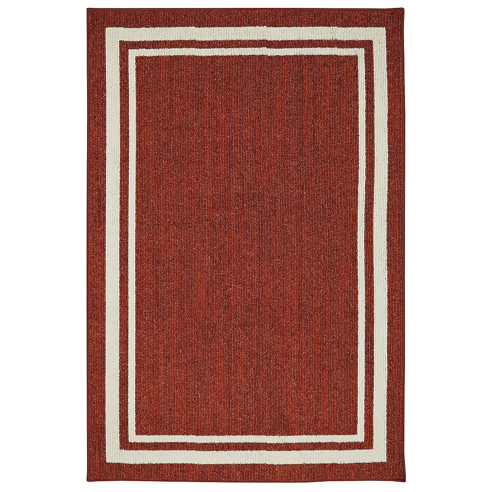 Mohawk Home Tapis Border Loop Garnet/Cream 4 pi x 6 pi | Home Depot Canada