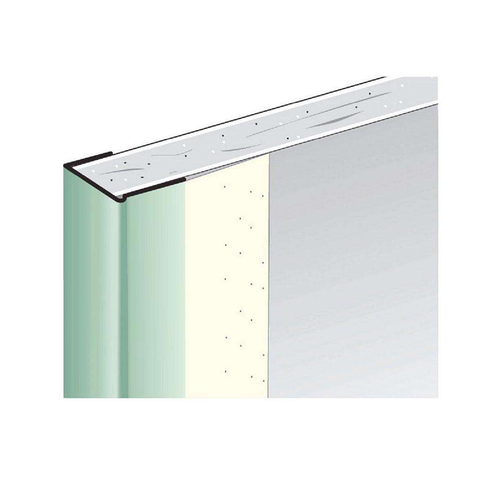 CGC Beadex Paper-Faced Metal Trim, 1/2 in. J Trim, 8 ft. | The Home ...