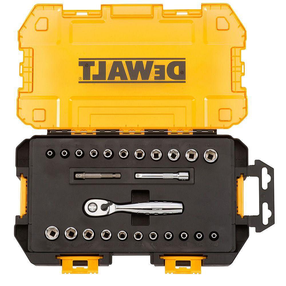 DEWALT 1/4-inch Drive Socket Set (25-Piece) | The Home Depot Canada DEWALT 1/4-inch Drive Socket Set (25-Piece) | The Home Depot Canada