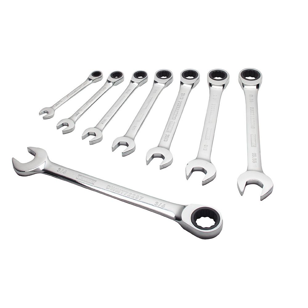 DEWALT Ratcheting Combination Wrench Set (8 Piece) | The Home Depot Canada
