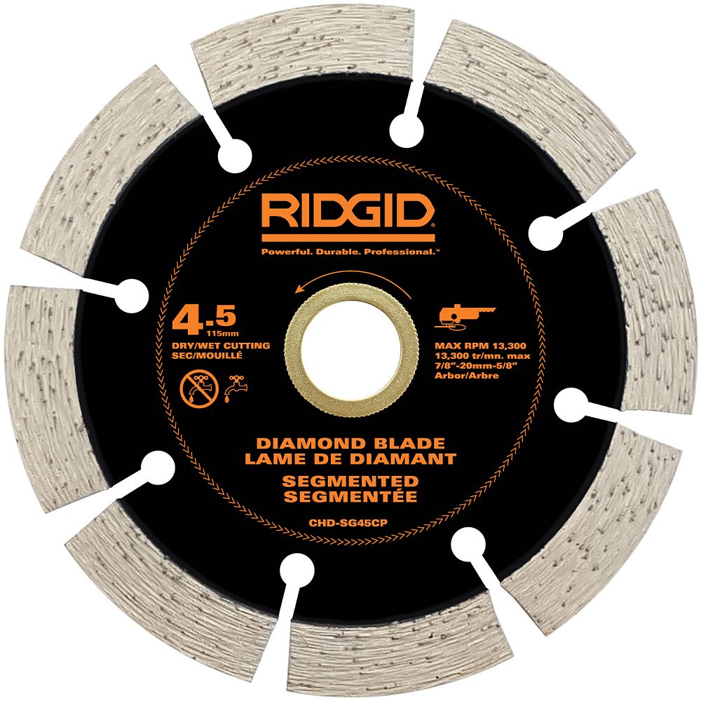 RIDGID 4.5 inch Segmented Diamond Blade | The Home Depot Canada