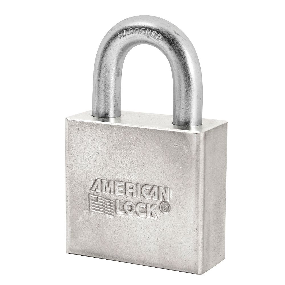 American Lock 2 inch (51mm) Solid Steel Pin Tumbler Padlock | The Home ...