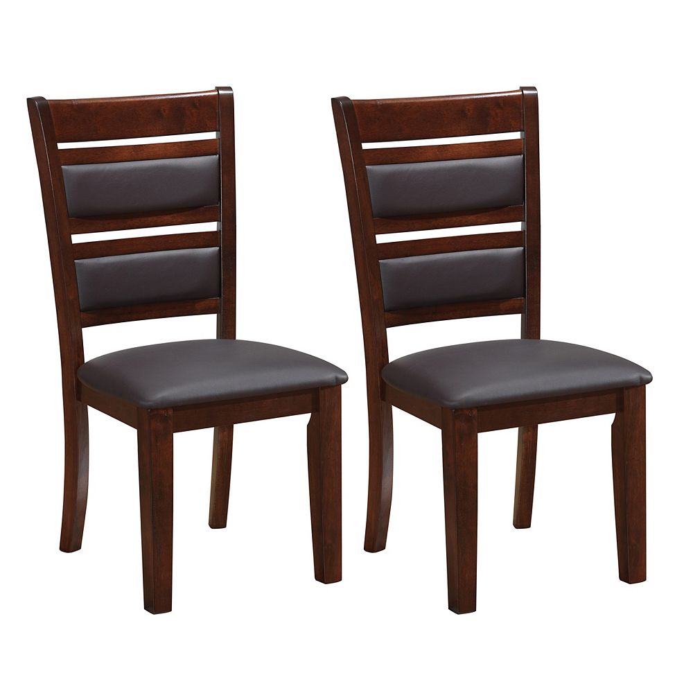 Corliving Chocolate Brown Bonded Leather Dining Chairs, (Set of 2 ... Corliving Chocolate Brown Bonded Leather Dining Chairs, (Set of 2 ...