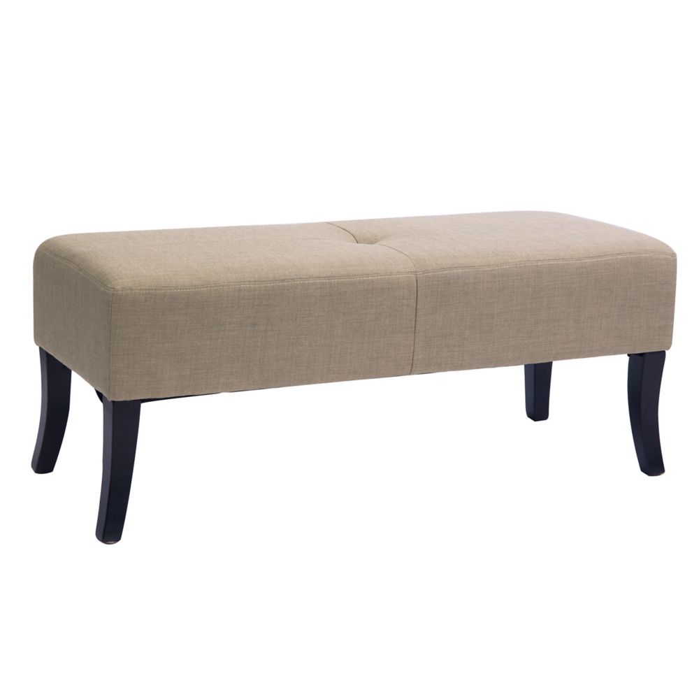 Corliving Antonio 46 inch Wide Bench in Beige Fabric | The Home Depot ...