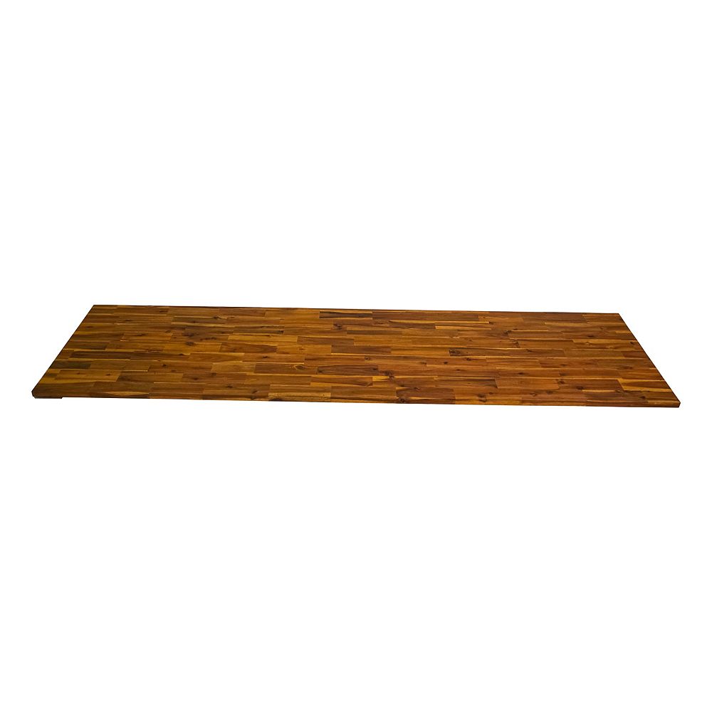 INTERBUILD 96 inch x 25.5 inch x 1 inch Acacia Wood Kitchen Countertop ...