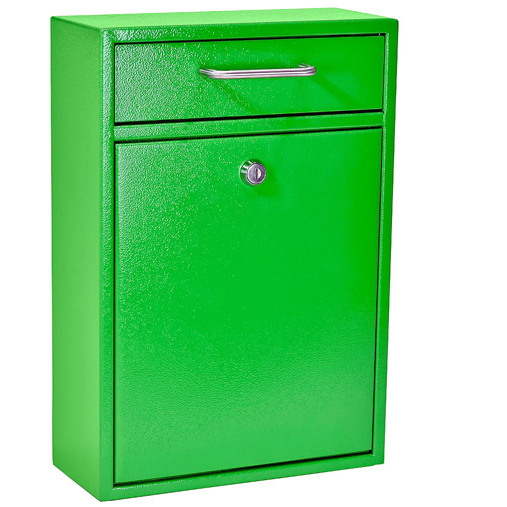 Mail Boss Locking Security Drop Box, Neon Green | The Home Depot Canada