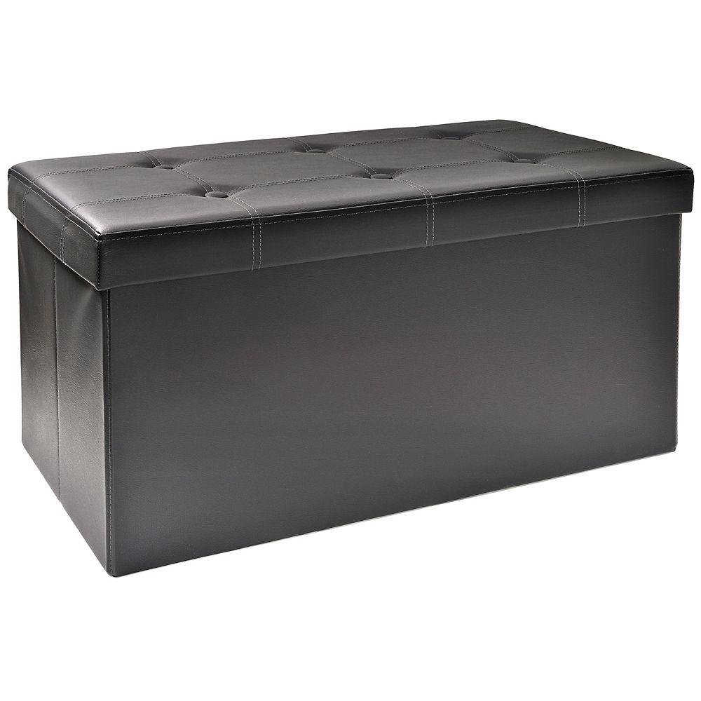 FHE 30-inch Folding Storage Bench with Tray Top in Charcoal | The Home ...