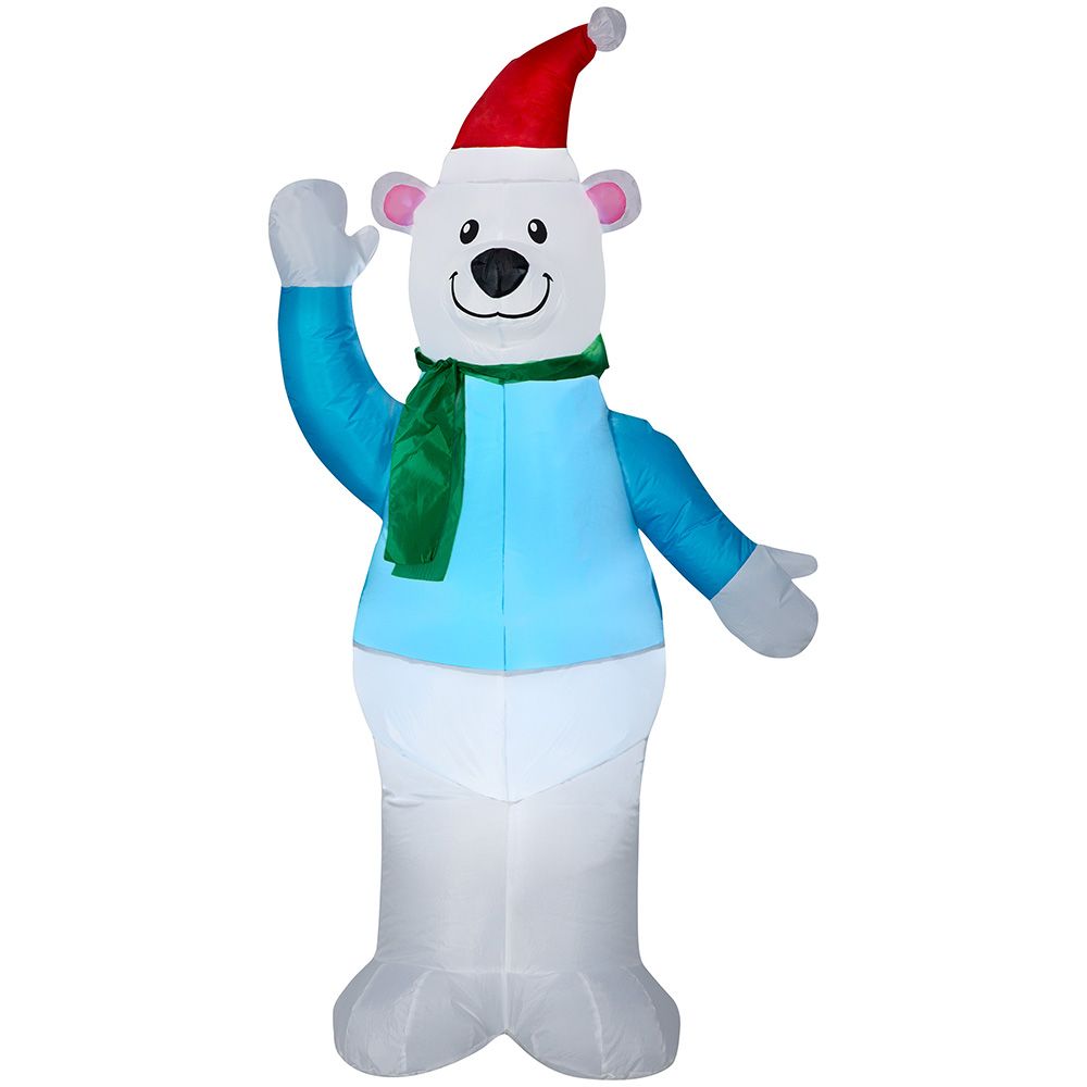 Home Accents Holiday 5 ft. Airblown Inflatable Polar Bear Outdoor ...