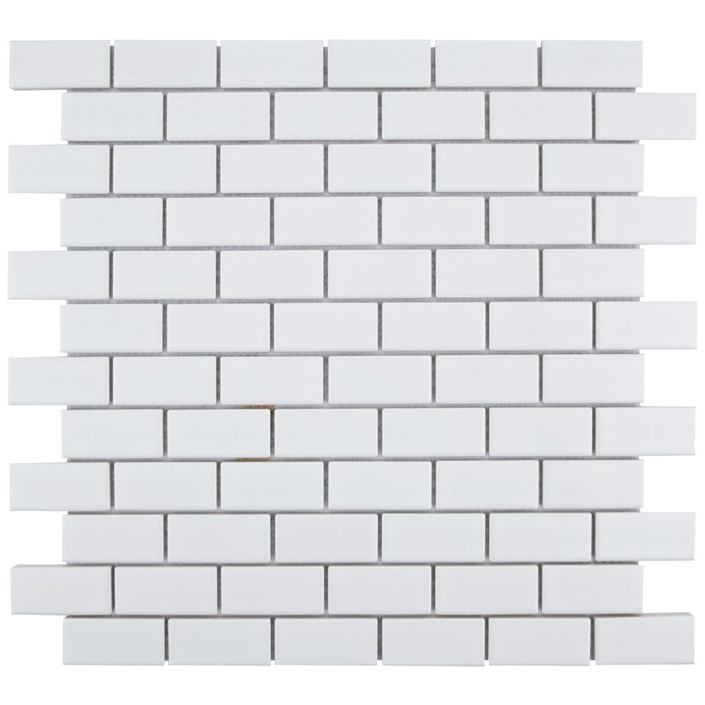 Merola Tile Metro Subway Matte White 11-3/4-inch x 11-3/4-inch x 5 mm ...