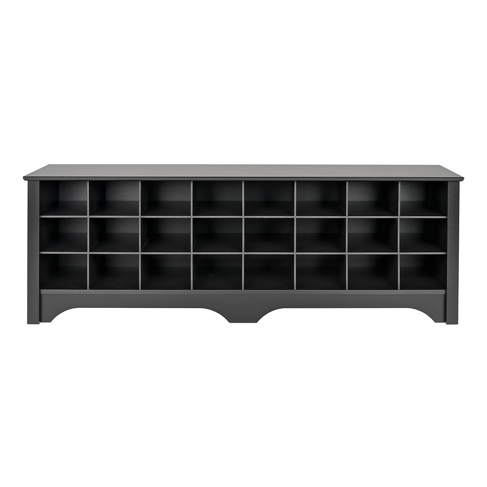 Prepac 60-inch Shoe Cubby Bench - Black | The Home Depot Canada