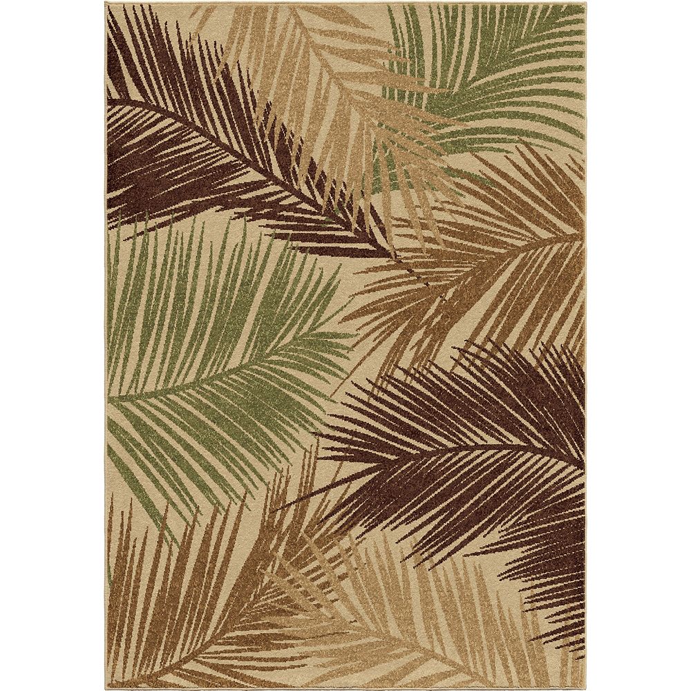 Orian Rugs Bungalow Palms Bisque 7 ft. 8-inch x 10 ft. 10-inch Outdoor ...