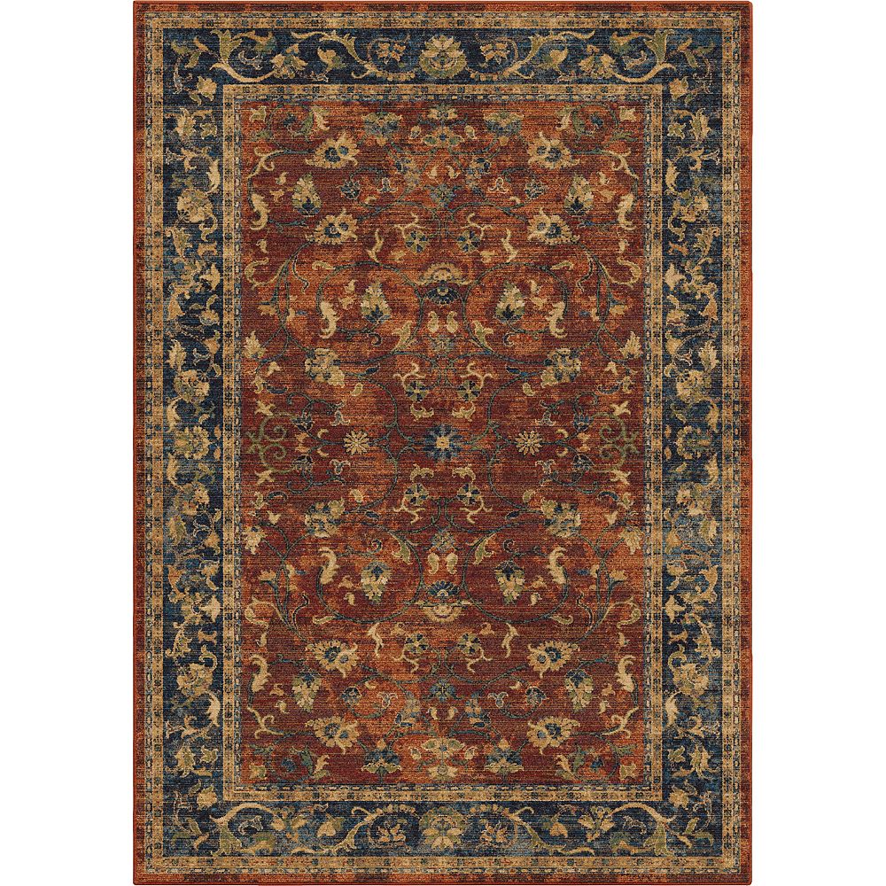 Orian Rugs Zettia Red 5 ft. 3-inch x 7 ft. 6-inch Indoor Area Rug | The ...