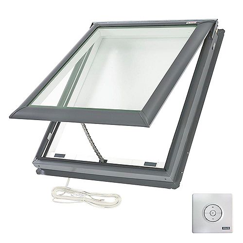 VELUX FS- Fixed Deck Mount Skylight size M04 - outside frame 30 9/16 inch x 38 3/8 inch- T ...