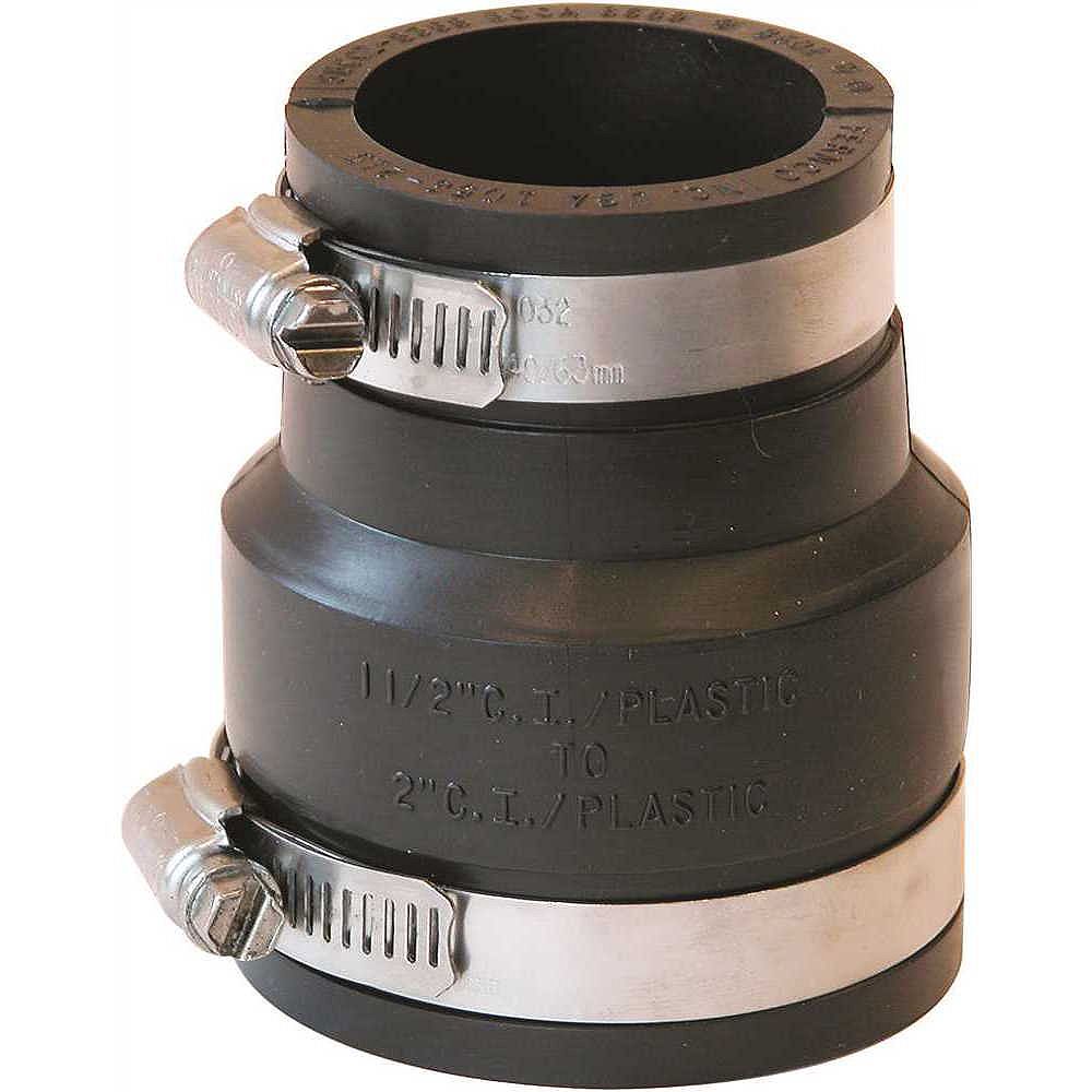 Fernco Flexible Coupling 2 inch X 1-1/2 inch | The Home Depot Canada