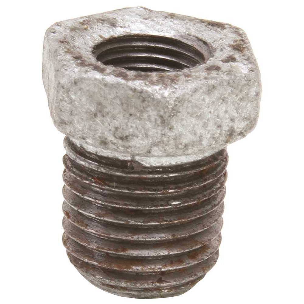 Proplus Galvanized Malleable Fitting Bushing, 3/4 inch X 1/2 inch Lead ...