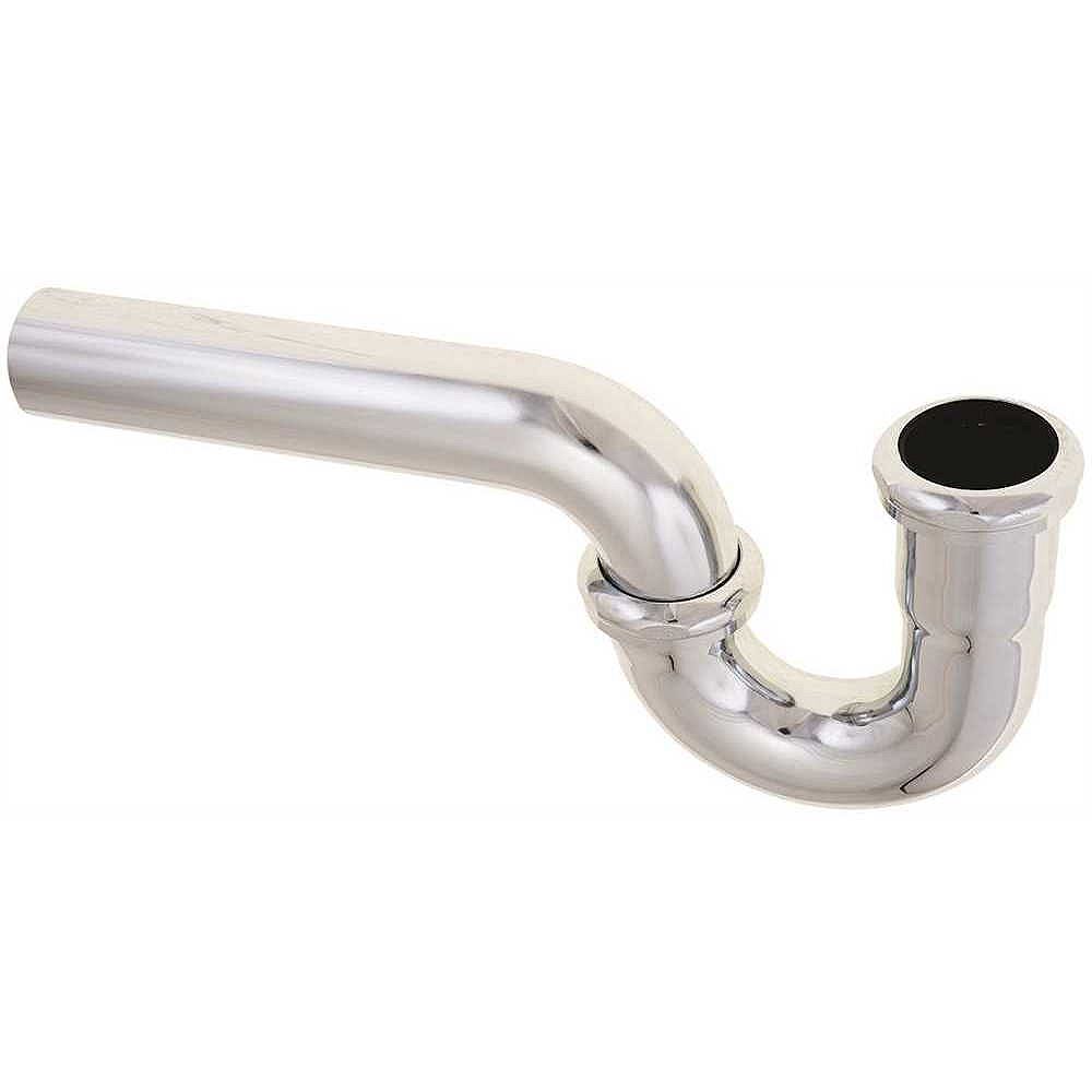 PREMIER Brass P-Trap Without Cleanout, Chrome, 17 Gauge, 1-1/2 inch ...