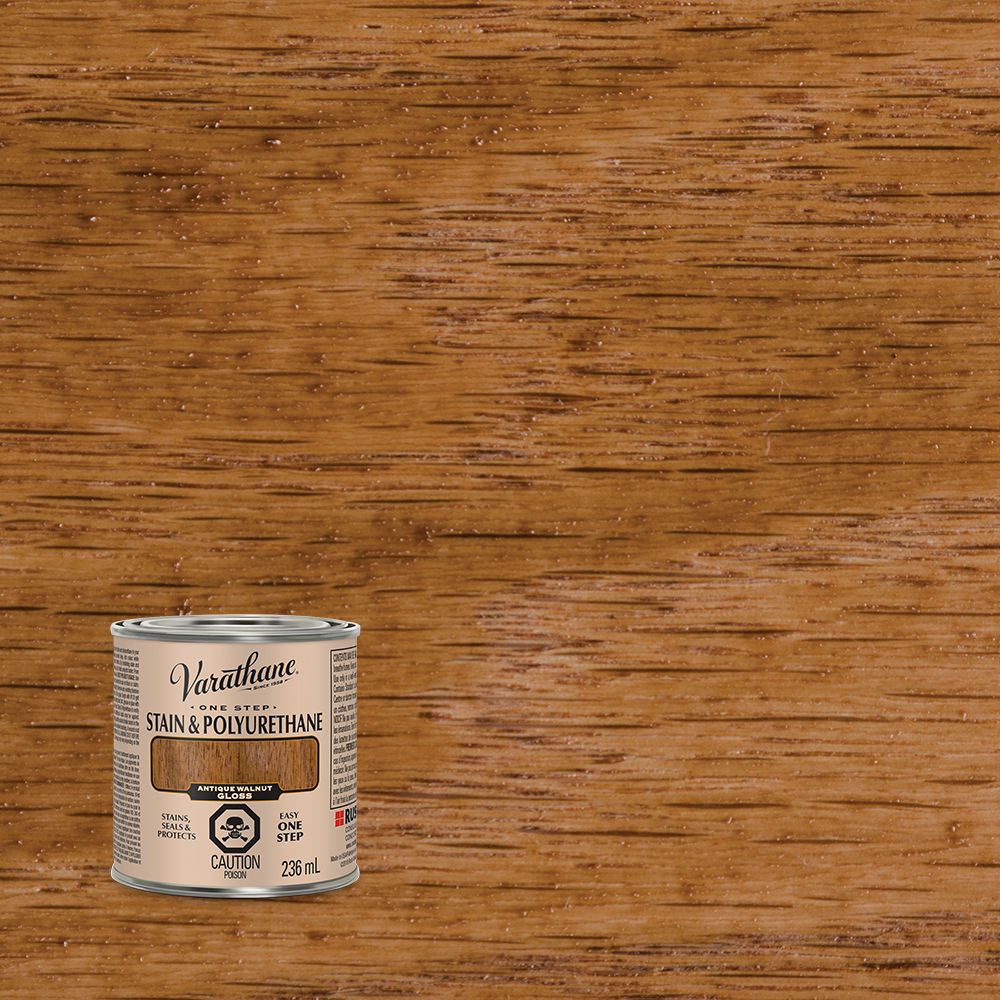 Varathane Stain & Poly One Step Oil-Based Stain & Polyurethane in Gloss ...