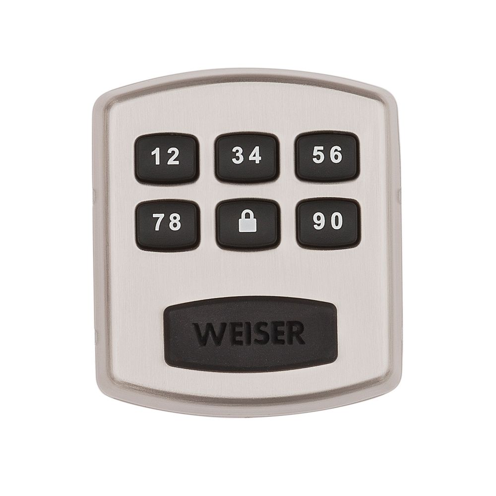 Weiser Powerbolt 1.0 Satin Nickel Keyless Entry Electronic Deadbolt ... Weiser Powerbolt 1.0 Satin Nickel Keyless Entry Electronic Deadbolt ...