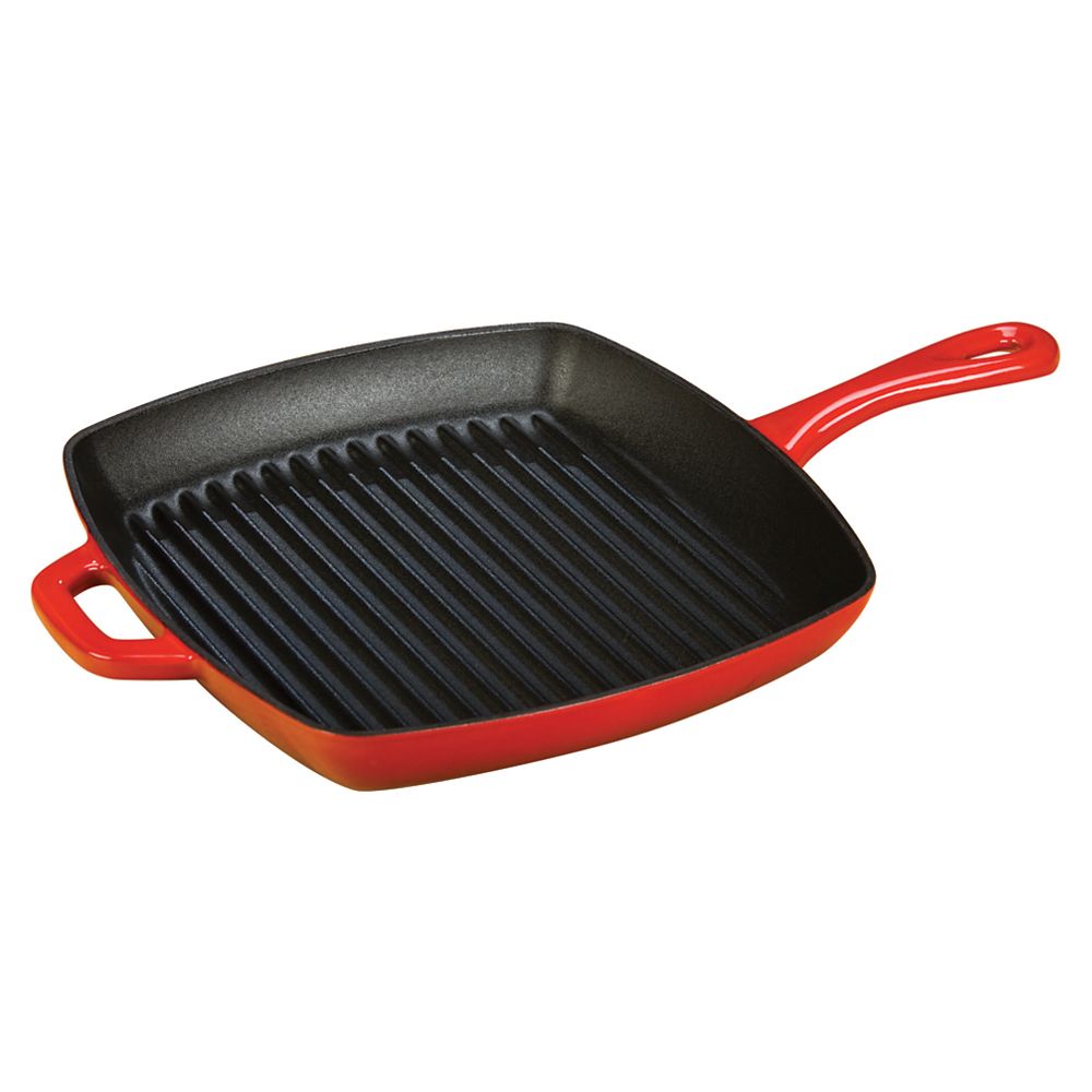 Lodge Enamel Square Grill Pan, Red | The Home Depot Canada Lodge Enamel Square Grill Pan, Red | The Home Depot Canada