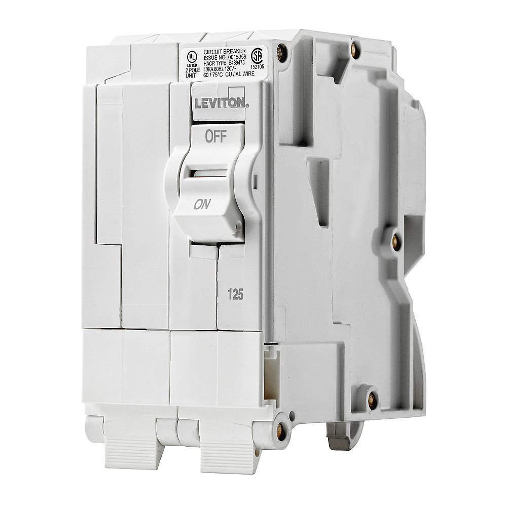 Leviton 2-Pole 125A 120/240V Plug-on Circuit Breaker | The Home Depot ...