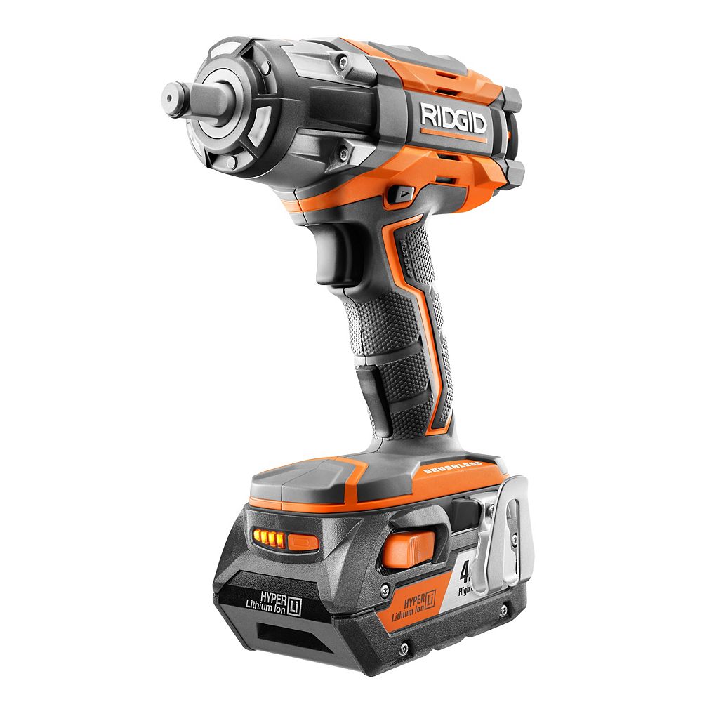 RIDGID 18V GEN5X Cordless Brushless 1/2-Inch Impact Wrench with Belt ...