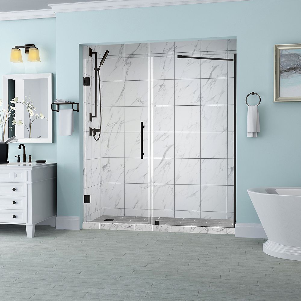 Aston Belmore 61 25 Inch To 62 25 Inch X 72 Inch Frameless Hinged