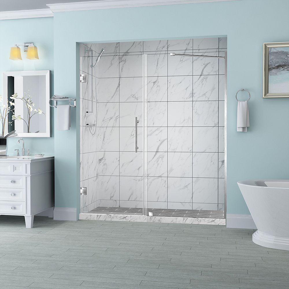 Aston Belmore 72 25 Inch To 73 25 Inch X 72 Inch Frameless Hinged