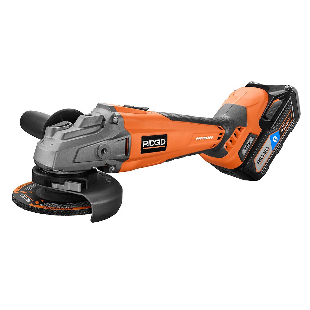 RIDGID 18V GEN5X Cordless Brushless 4-1/2-Inch Angle Grinder Kit w/ 6Ah ...