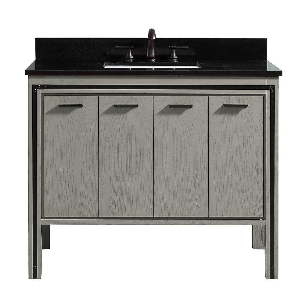 Avanity Dexter 43 inch Vanity Combo in Rustic Gray with Black Granite ...