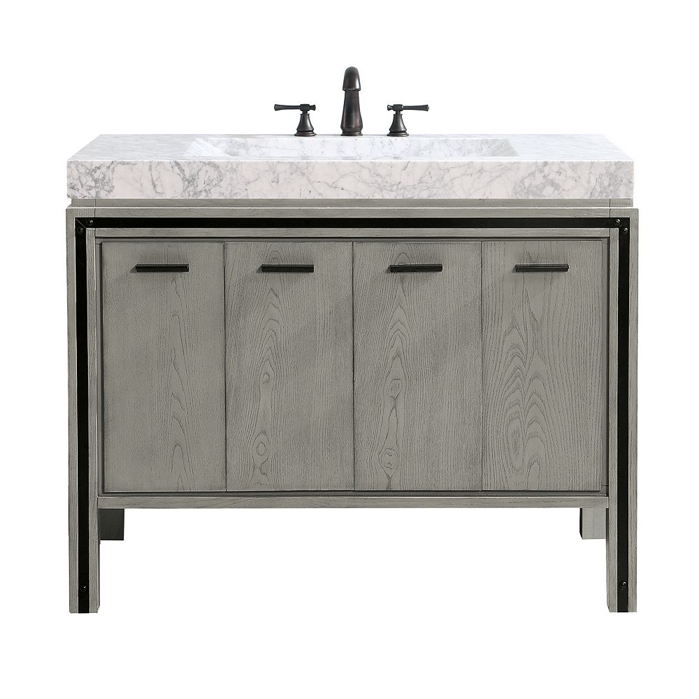 Avanity Dexter 43 inch Vanity Combo in Rustic Gray with Integrated ...